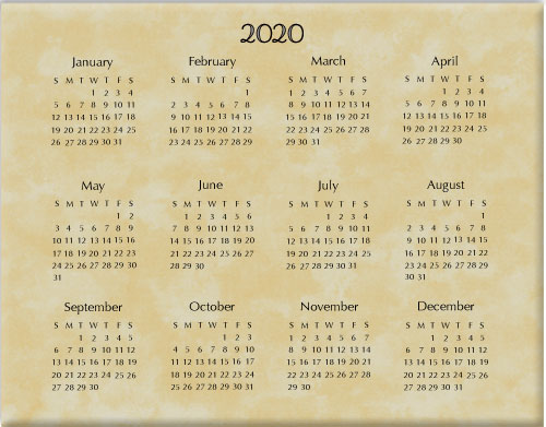 Kaleidoscope Calendar Wall Hanging Insert Only